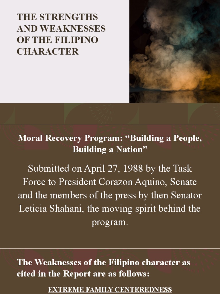 The Strengths and Weaknesses of The Filipino Character | PDF | Political Corruption | Cognitive ...