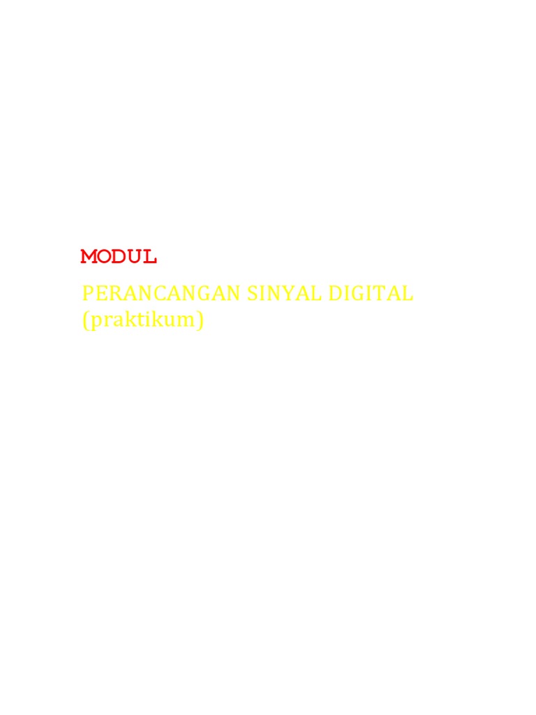Modul Perancangan Sinyal Digital | PDF