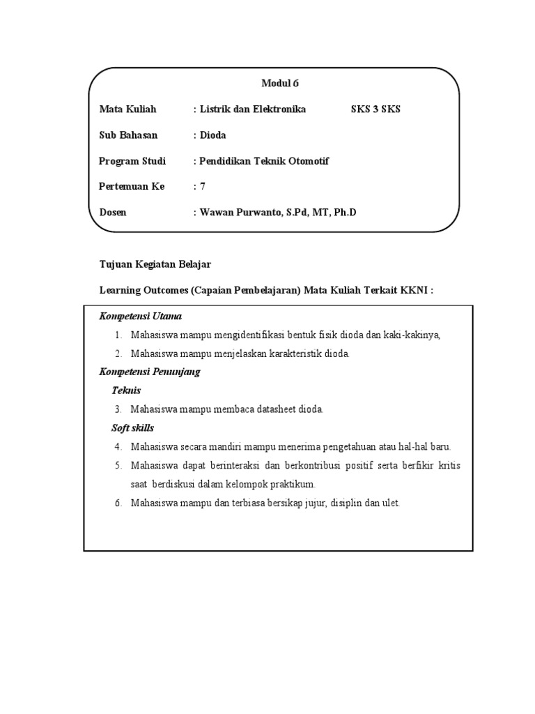 Modul 6 - Dioda | PDF