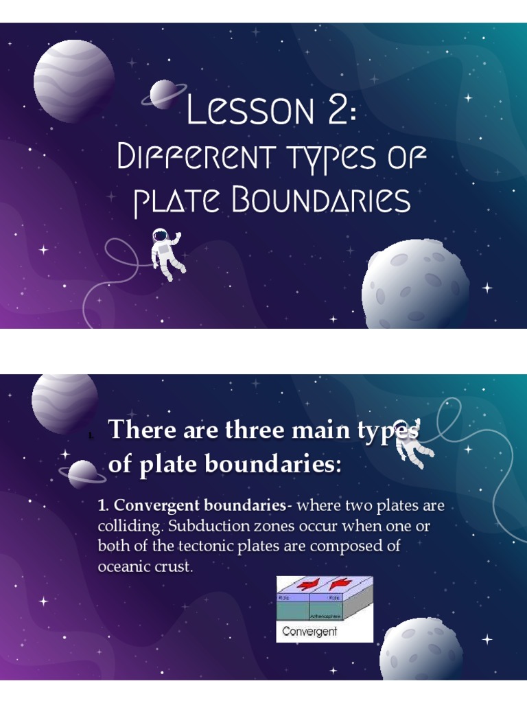 Types of Plate Boundaries and Earthquakes | PDF | Plate Tectonics ...