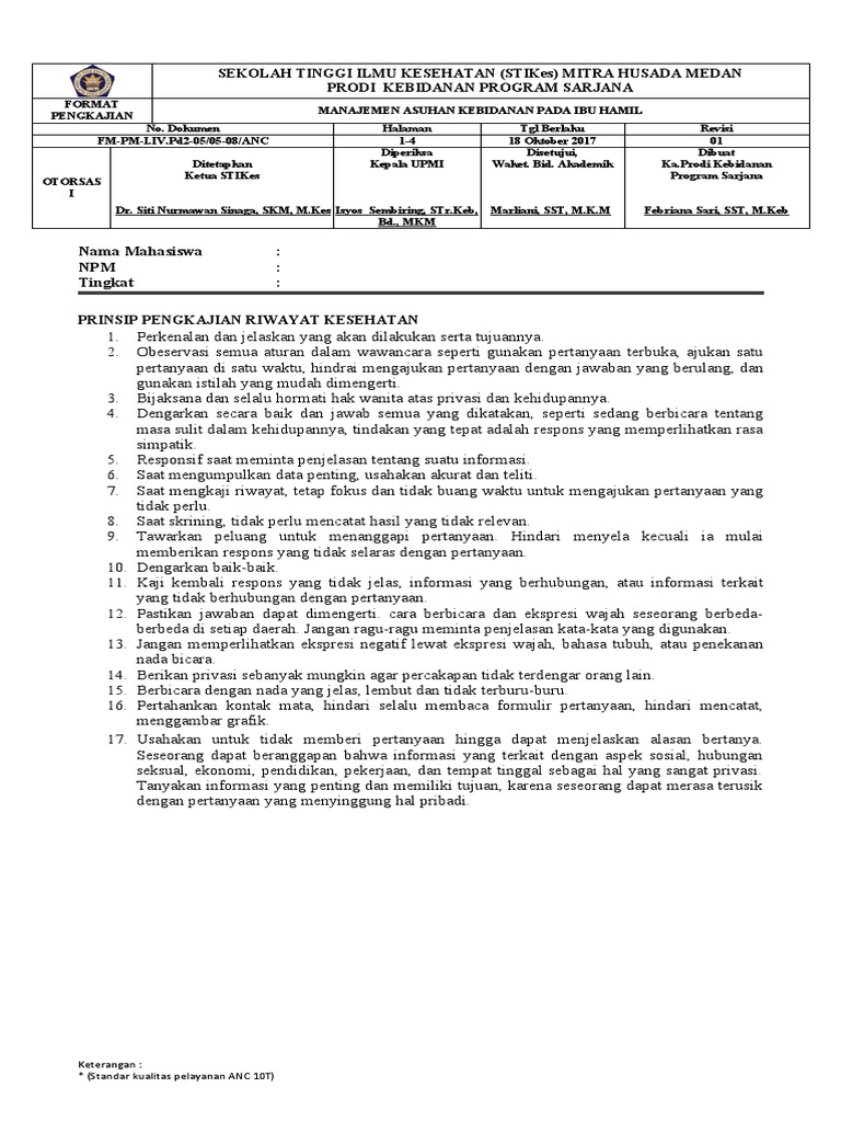Form Askeb Anc | PDF