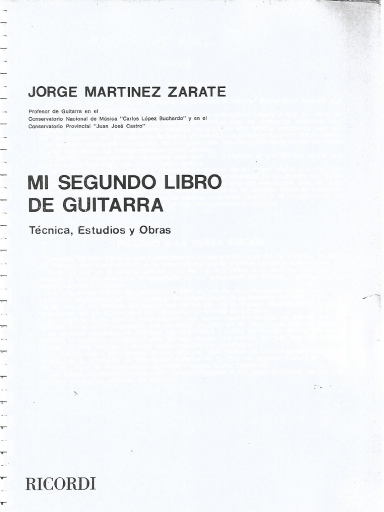 Mi Segundo Libro de Guitarra - Martinez Zarate | PDF