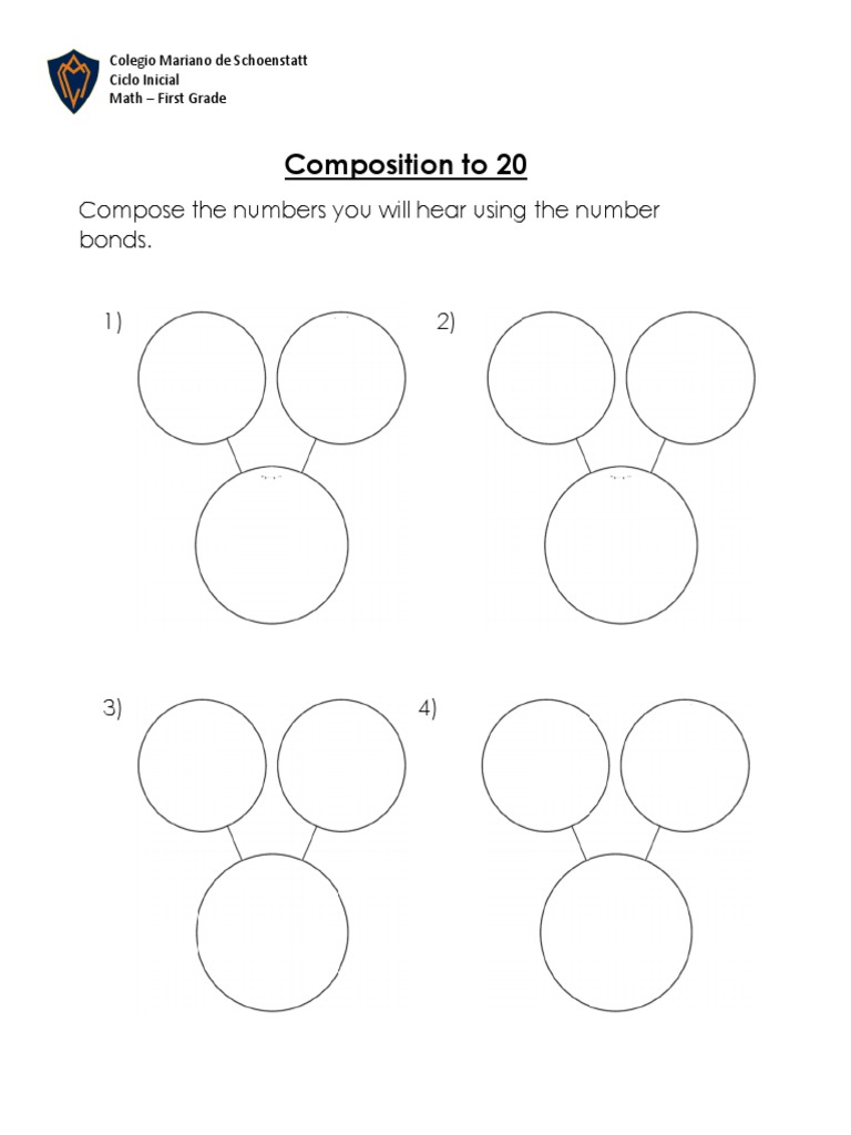 First Grade Math Lesson on Composing and Decomposing Numbers to 20 | PDF