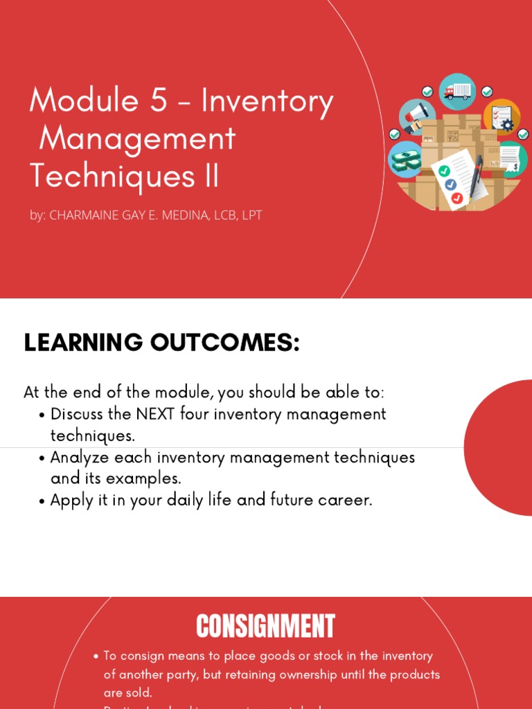 Module 5 Inventory Management Techniques II | PDF | Inventory | Trade
