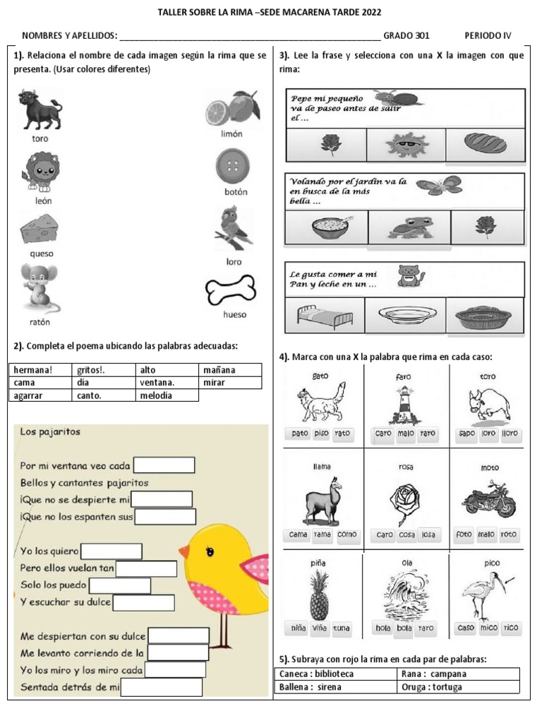 Taller Rima Priodo Iv | PDF