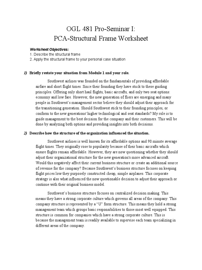 Ogl 481 Pca-Structural Frame | PDF | Southwest Airlines ...