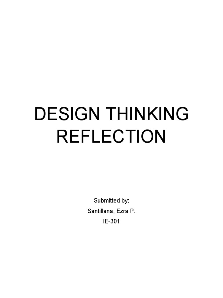 Design Thinking Reflection | PDF | Design Thinking | Thought