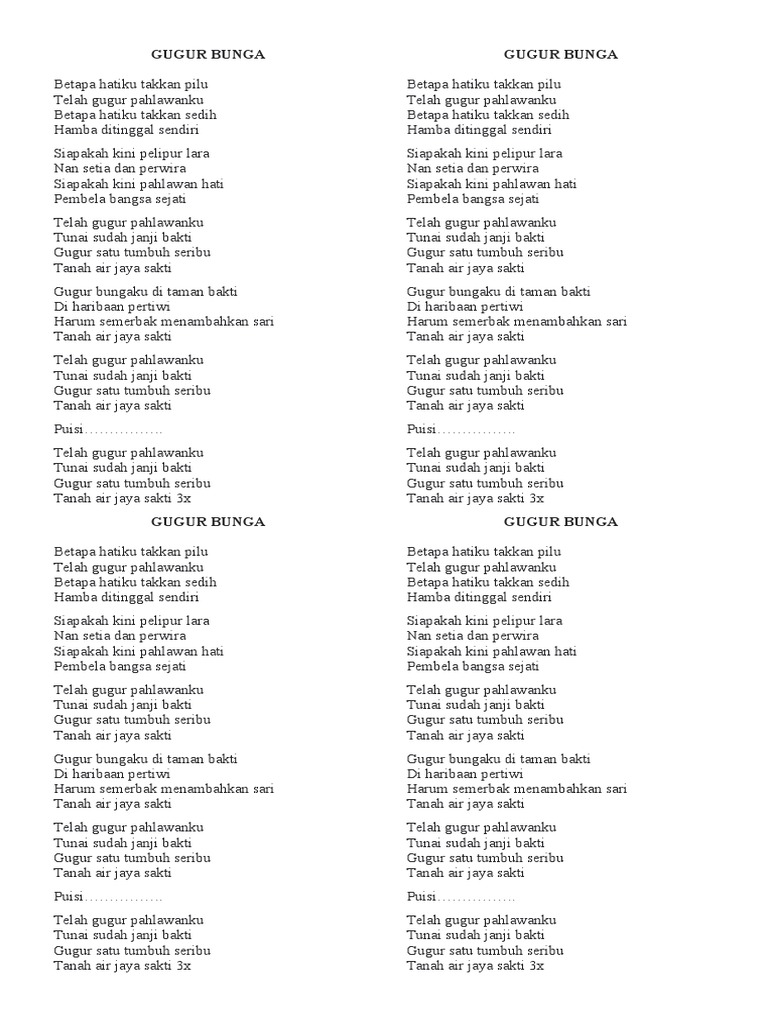 Gugur Bunga | PDF | Puisi