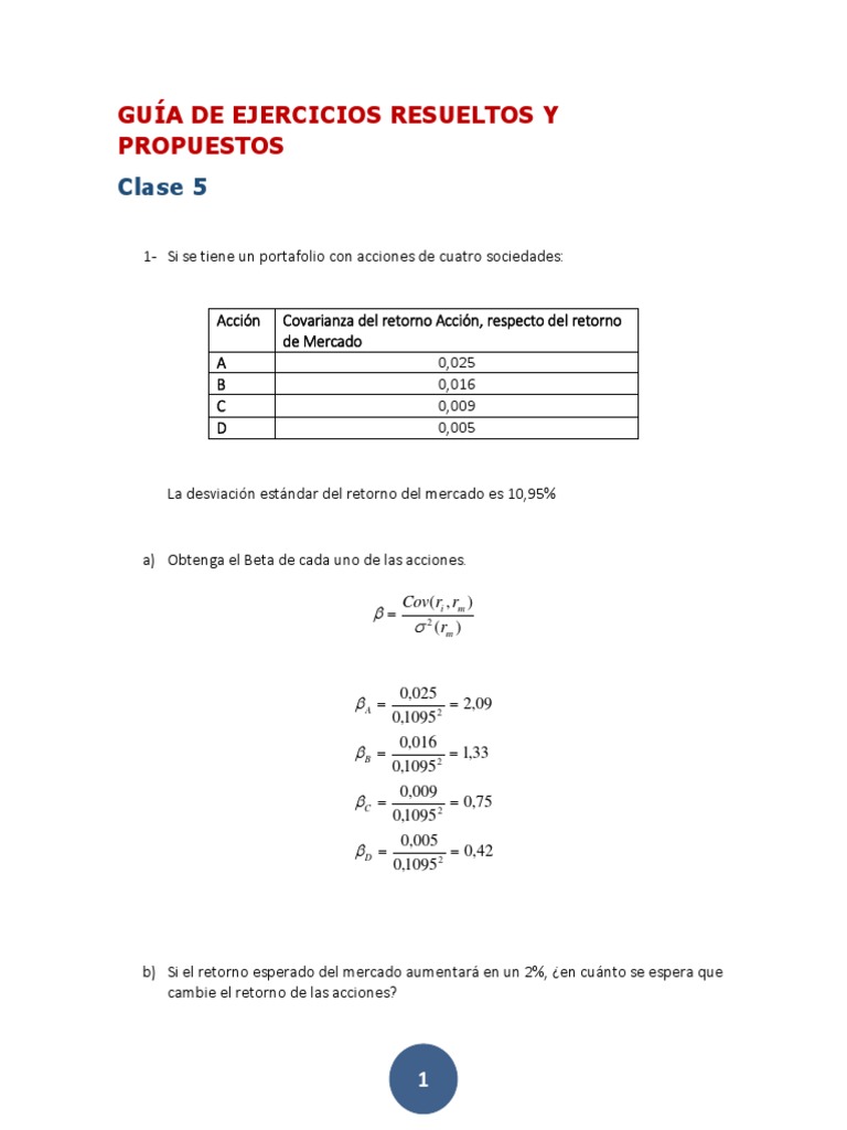 Ejercicios Resueltos y Propuestos S5 | PDF