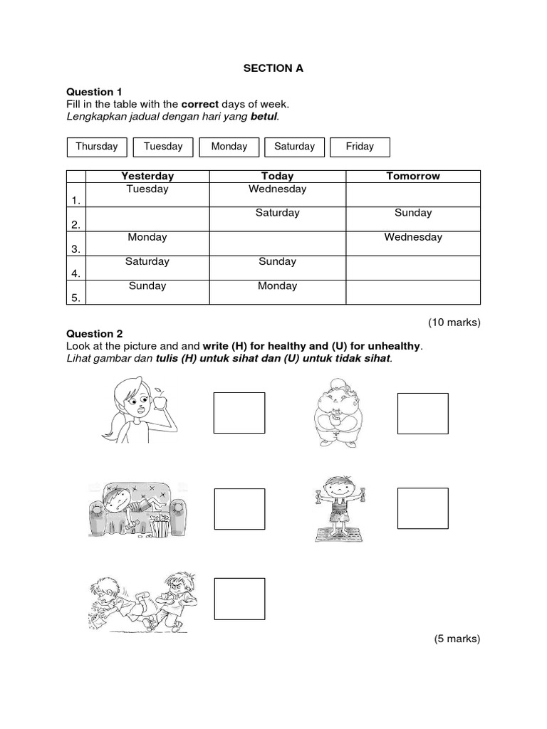 Paper 2 English Year 2 | PDF