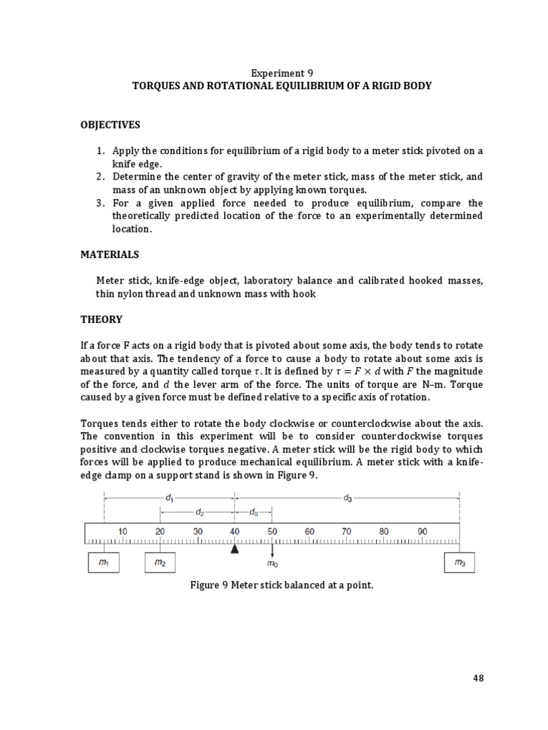Torques and Rotational Equilibrium | PDF | Rotation Around A Fixed Axis | Force