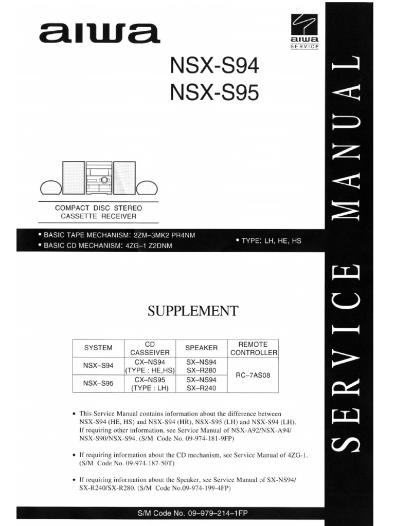 Aiwa NSX s94 NSX s95 | PDF