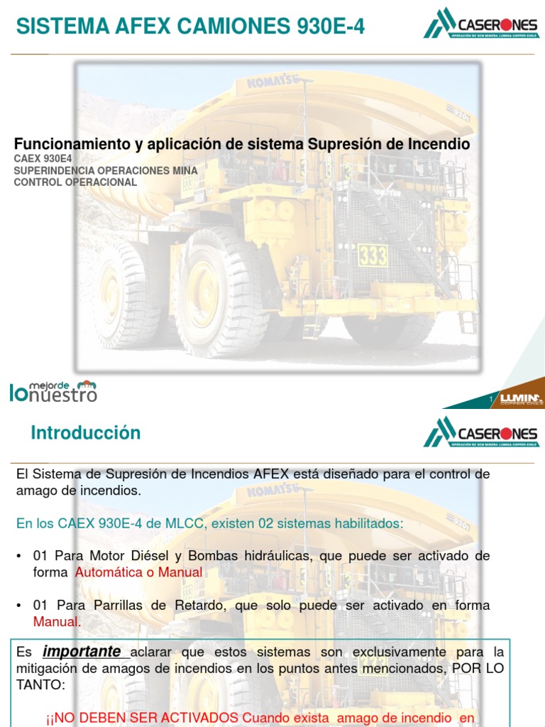 Funcionamiento del Sistema AFEX en CAEX 930E-4 | PDF | Bomba | Bienes ...