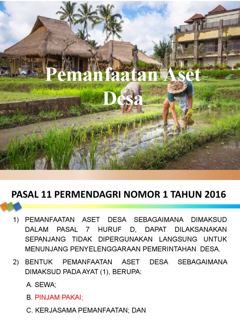 Pemanfaatan Aset Desa | PDF