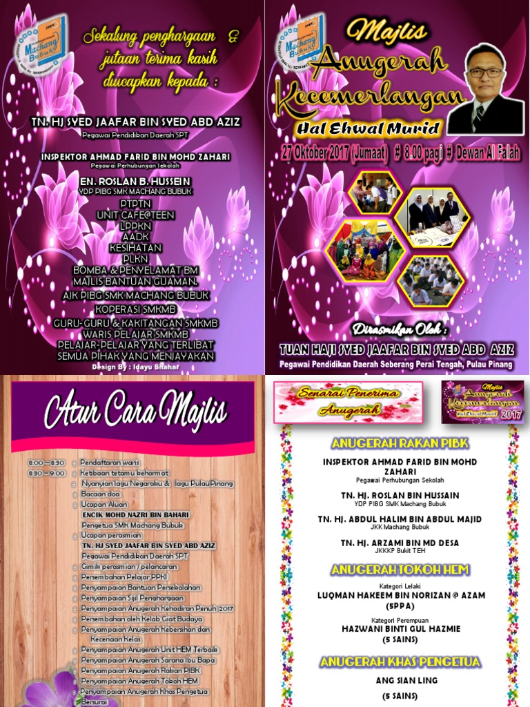 Buku Program Hari Anugerah Hem 2017 | PDF