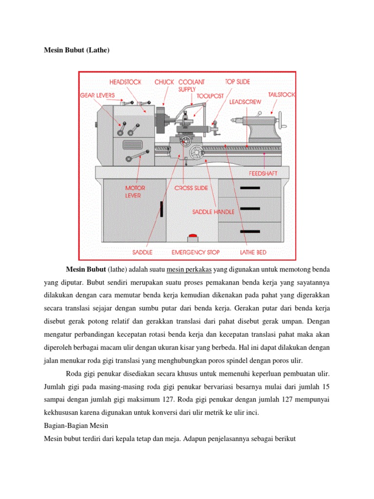 Mesin Bubut (Perhitungan Waktu Pada Proses Pembubutan Rata) | PDF | Komputer | Teknologi & Rekayasa