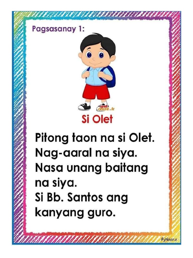 Pagsasanay Sa Pagbasa Sa Filipino 1 | PDF