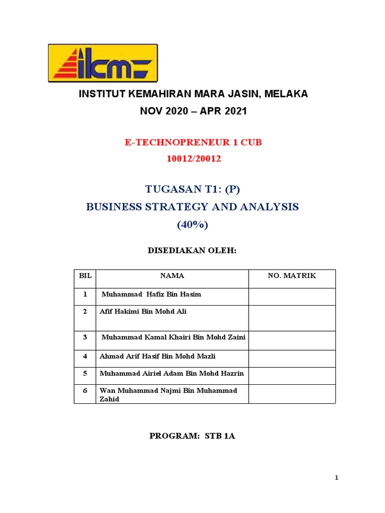 Contoh Tugasan Analisa Company | PDF