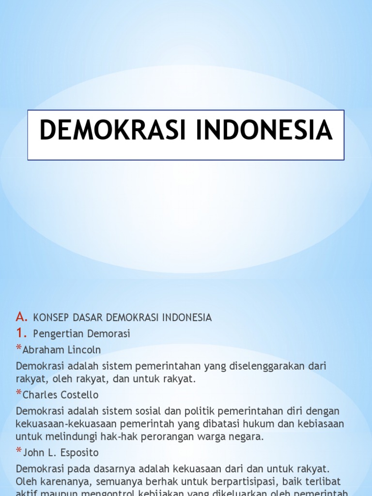 Power Point Demokrasi Indonesia | PDF