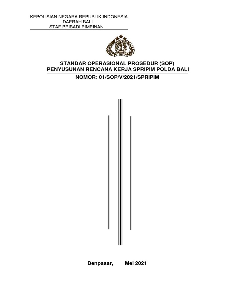 SIDKO 3F. SOP Penyusunan Renja | PDF