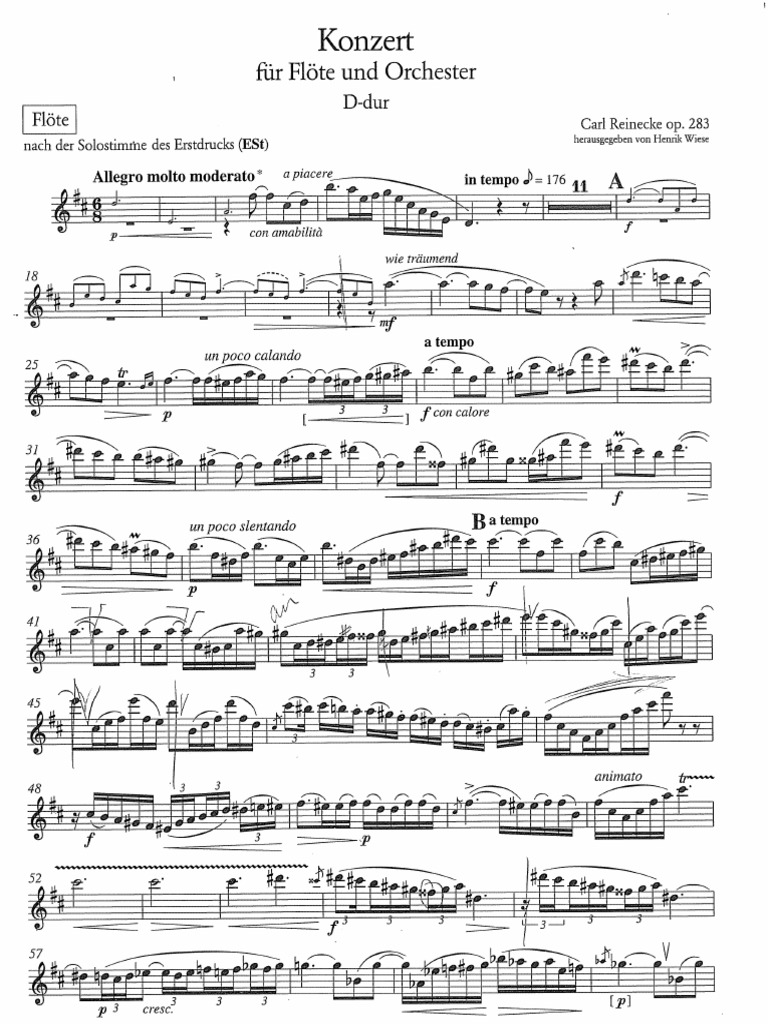 Reinecke Flute Concerto | PDF