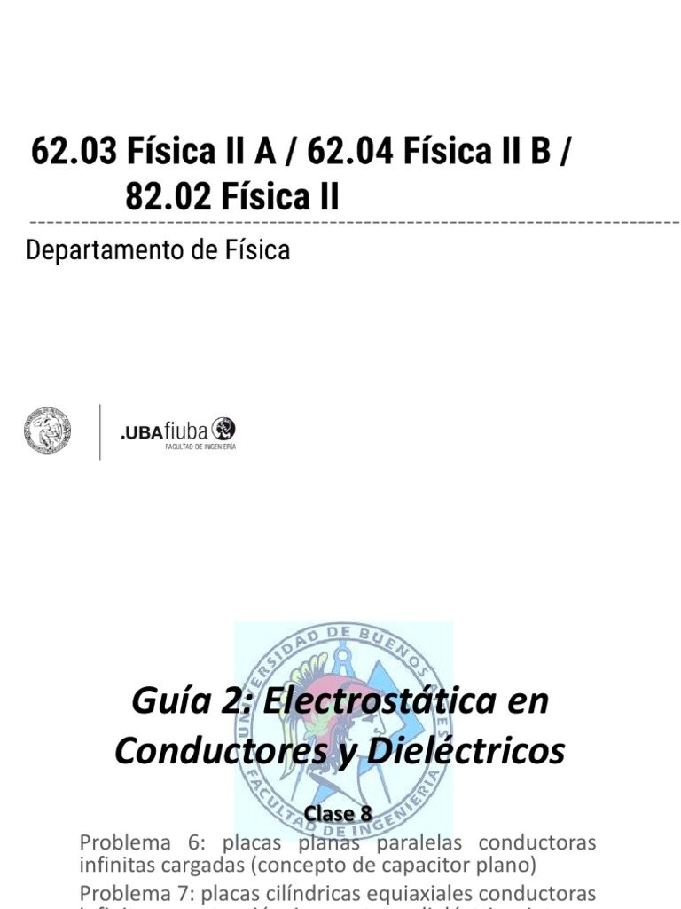 2C2022 - Clase 8 (Ej 6 y 7) | PDF | Condensador | Cantidades fisicas