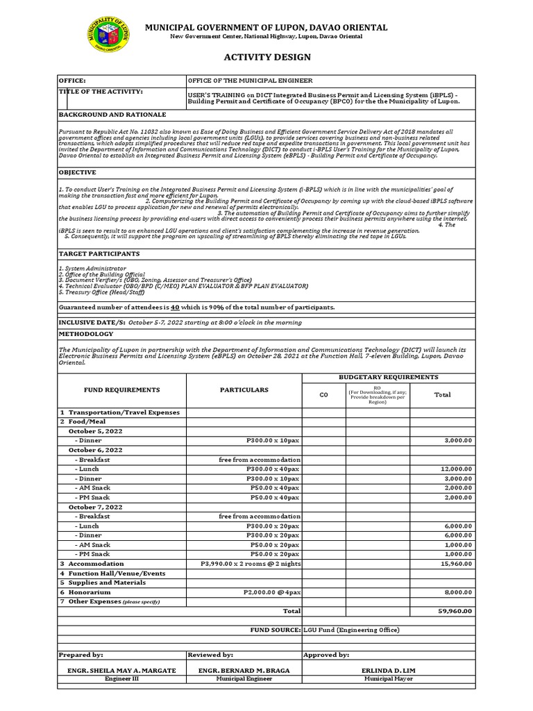 Activity Design IBPLS | PDF | Computing | Information Technology