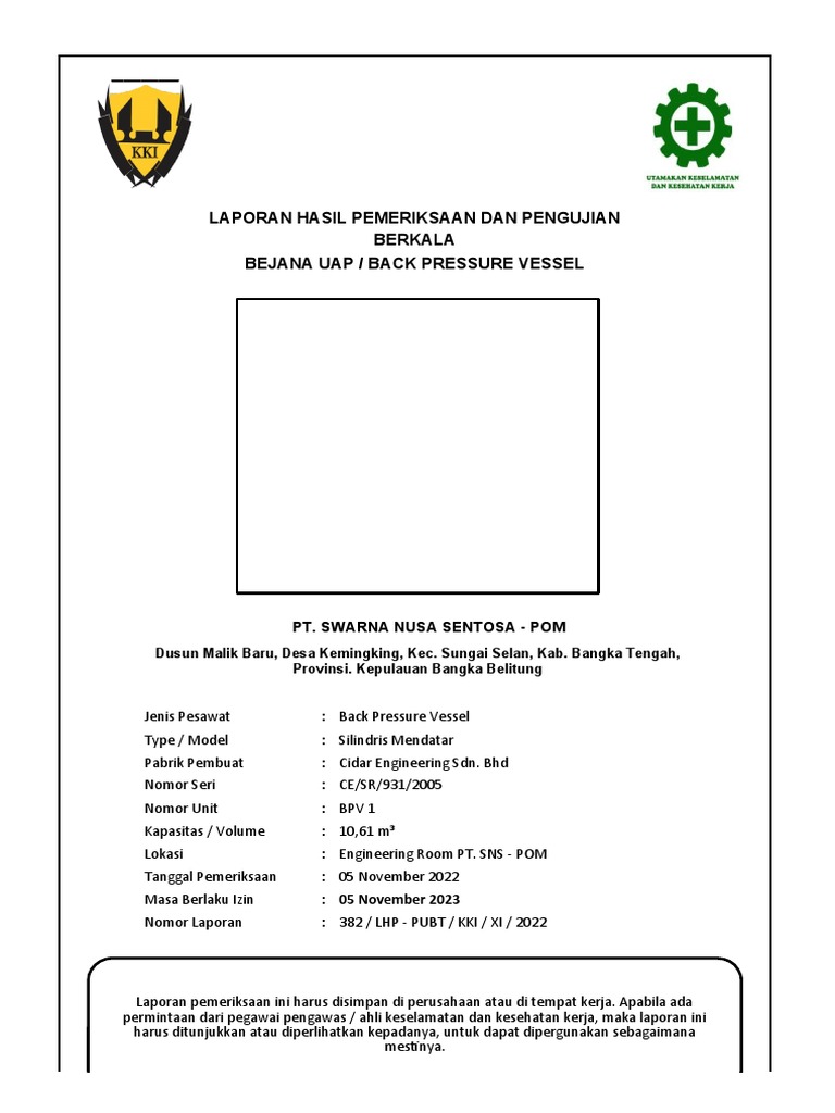 Back Pressure Vessel | PDF
