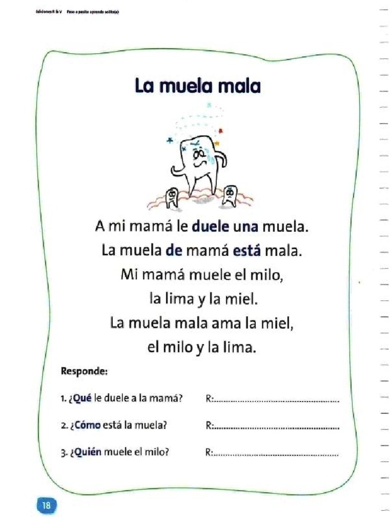 Lectoescritura Letra M Con Actividad | PDF