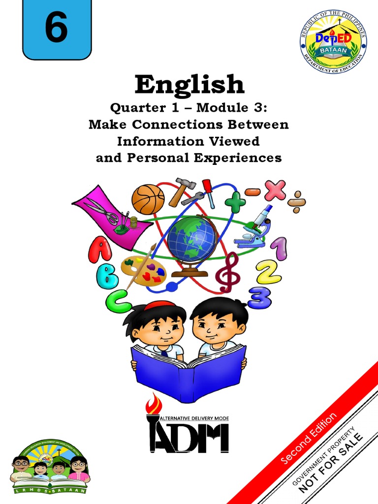 2.ed - Eng6 - q1 - Mod3 - Make Connections Between Information Viewed and Personal Expiriences ...