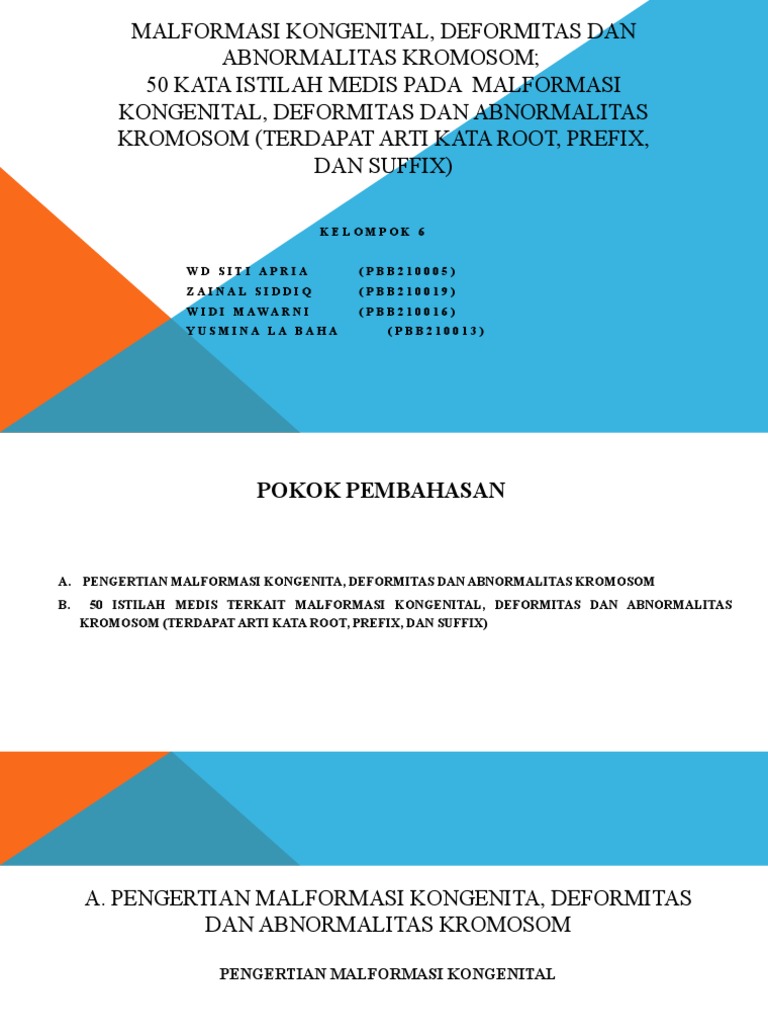Istilah Medis Malformasi Kongenital | PDF | Pengembangan Diri | Kesehatan Holistik