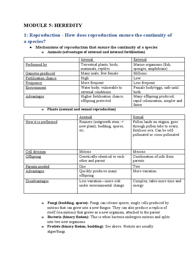 Bio Module 5 - Heredity | PDF | Dominance (Genetics) | Dna