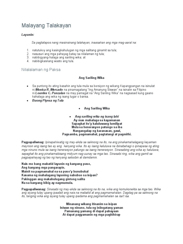 Malayang Talakayan Filipino 3 | PDF