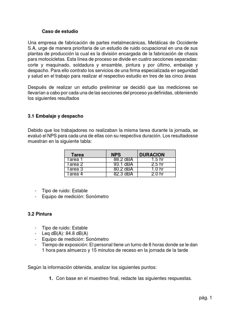 Taller Caso Practico | PDF | Decibel | Sonido