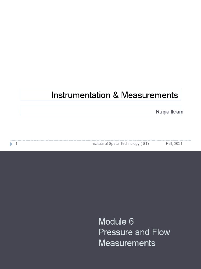 Pressure & Flow Measurement Guide | PDF | Pressure Measurement | Vacuum