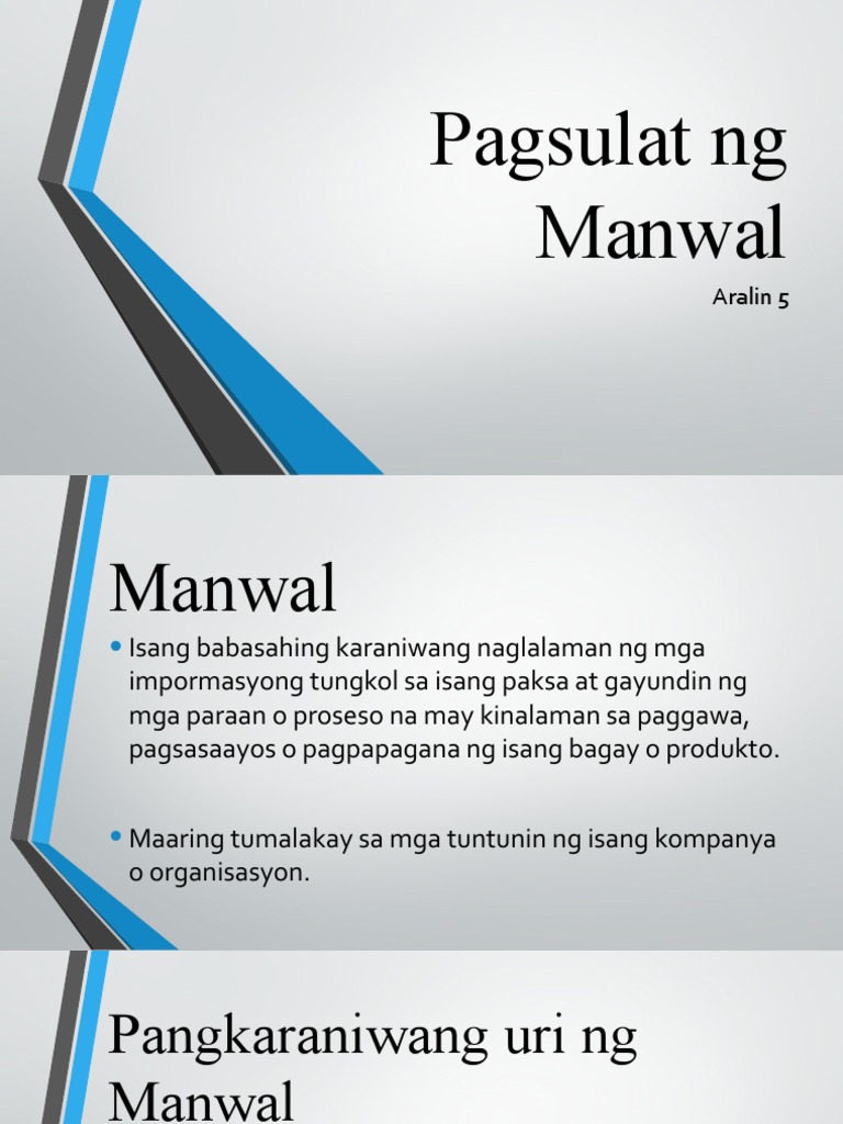 Pagsulat NG Manwal | PDF