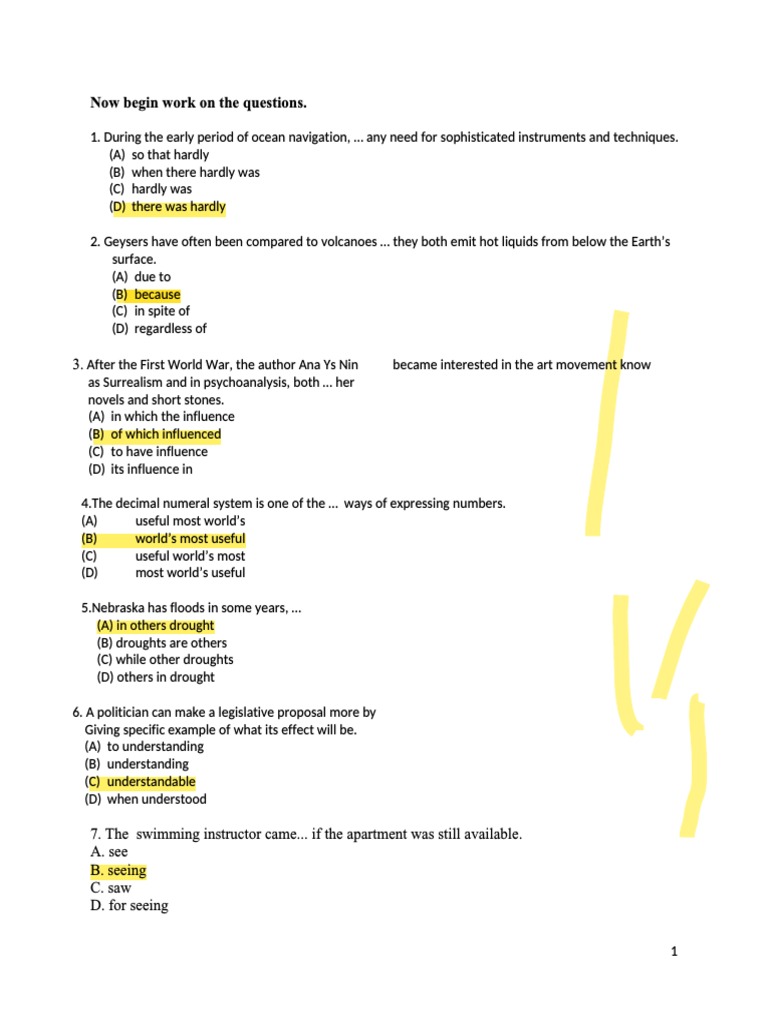 Soal Toefl Latihan Ke-3 | PDF | English Language | Sign Language