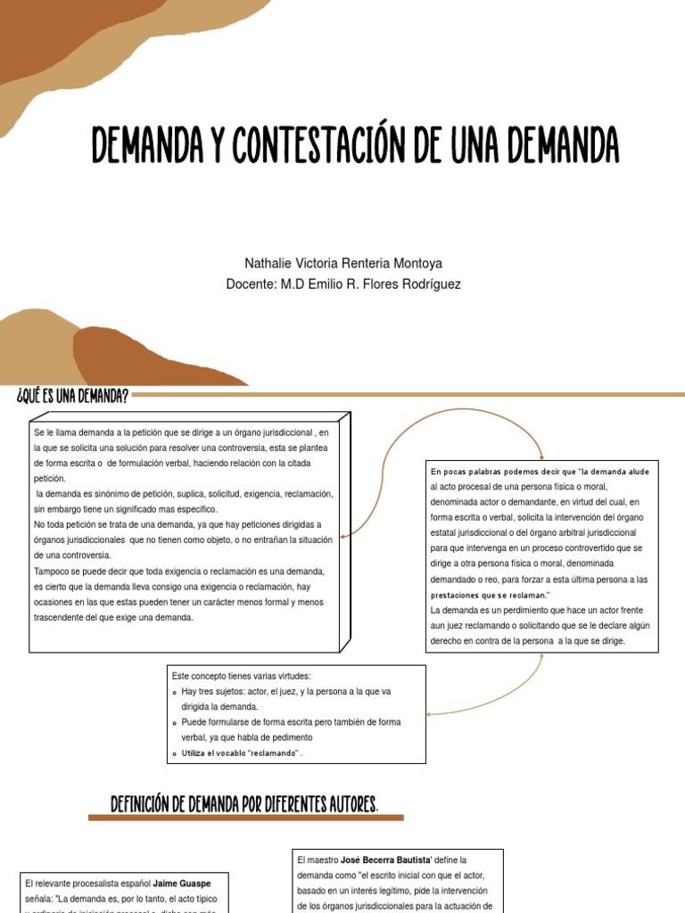 Demanda y Contestación de Una Demanda | PDF | Demanda judicial | Ley ...