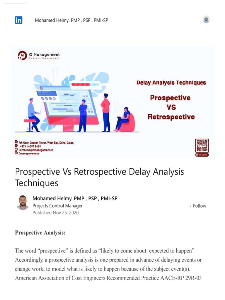 Delay Analysis Prospective Vs Restrospective | PDF