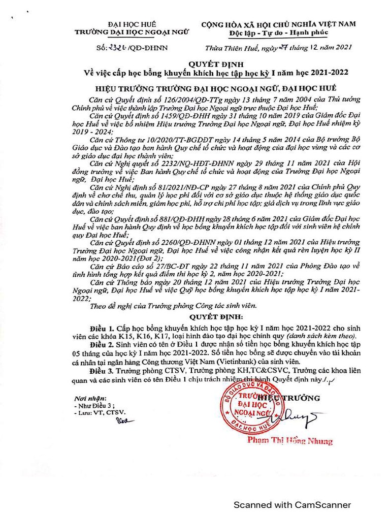 QD HBKKHT HK1 2021-2022 | PDF