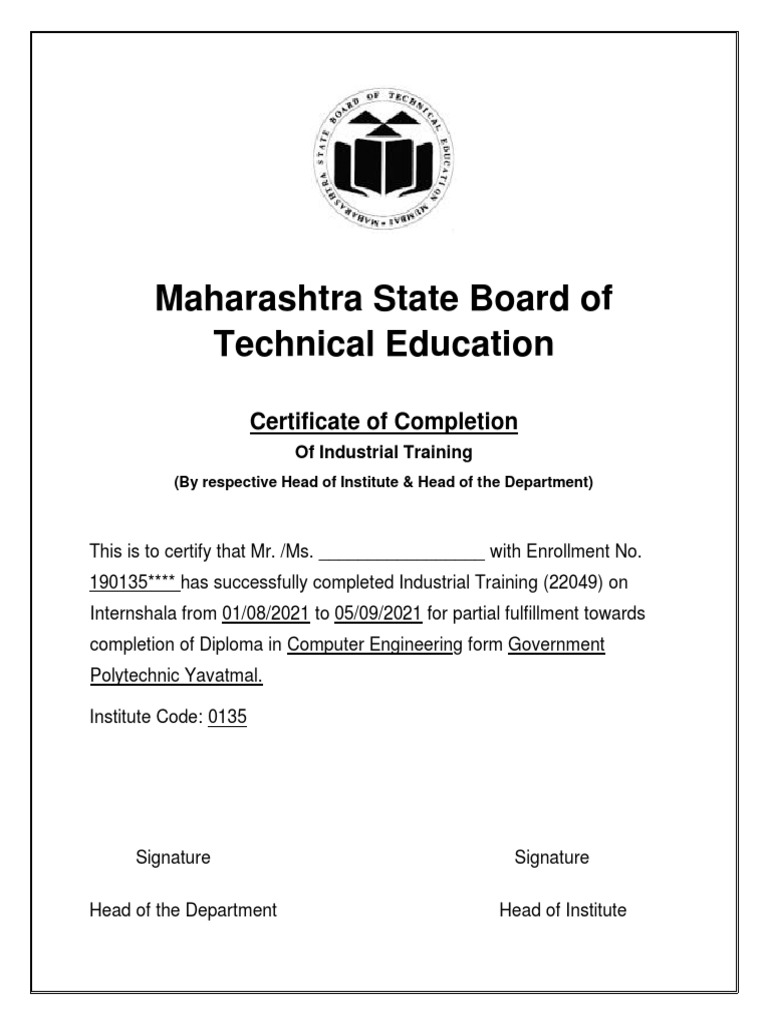 MSBTE Industrial Training Certificate Guide | PDF | World Wide Web | Internet & Web