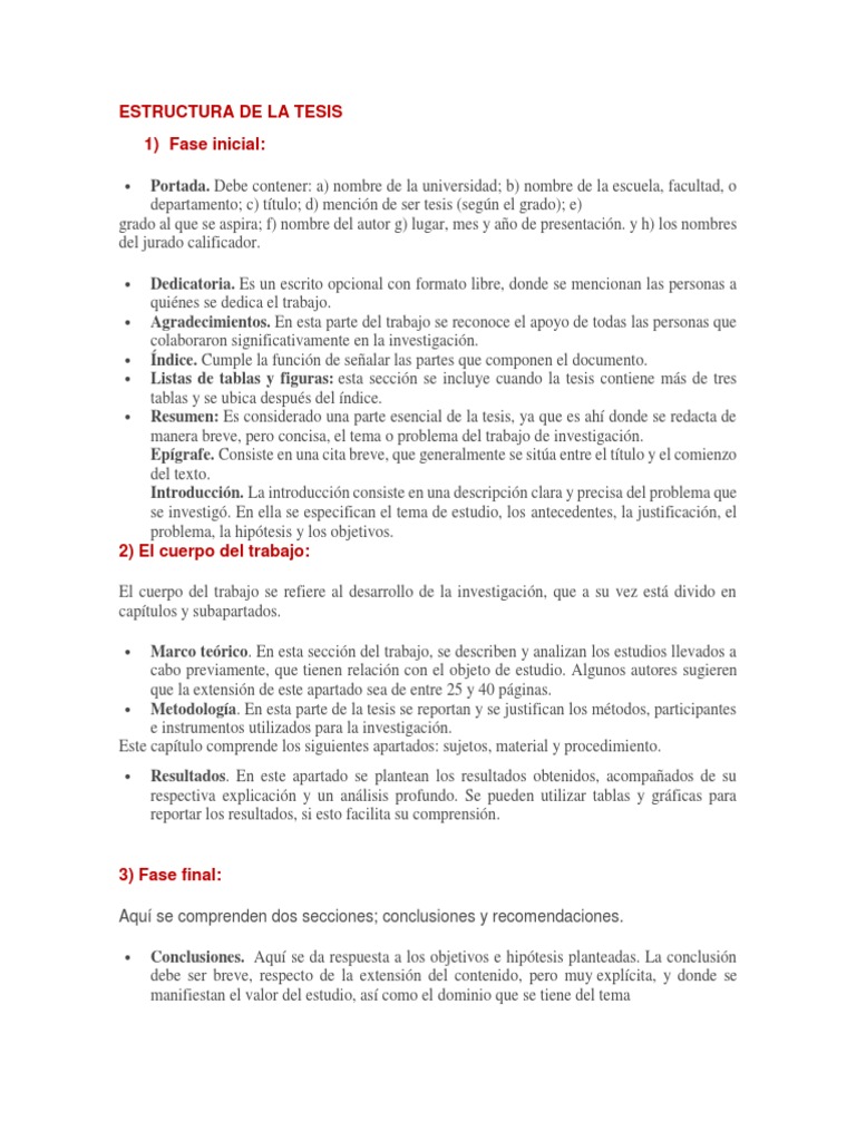 Estructura de La Tesis | PDF | Science | Cognición