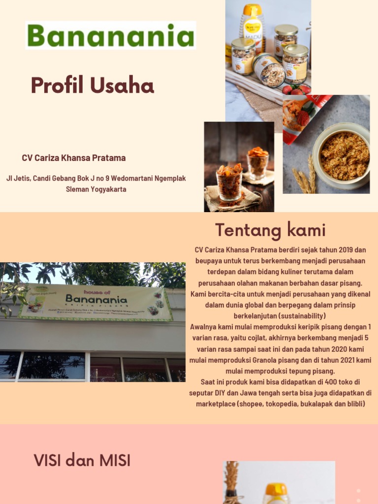 Profil Usaha Bananania Dikompresi Bananania Yogya | PDF