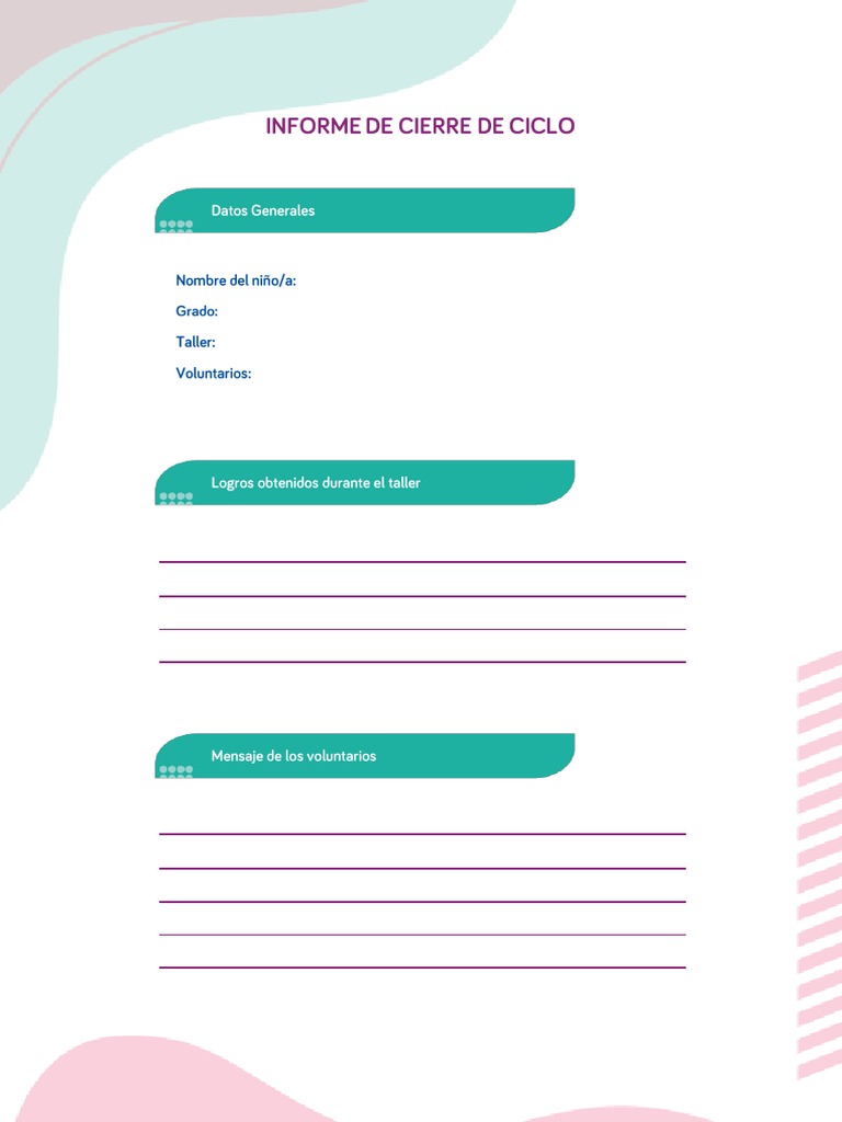 Informe de Cierre de Ciclo | PDF