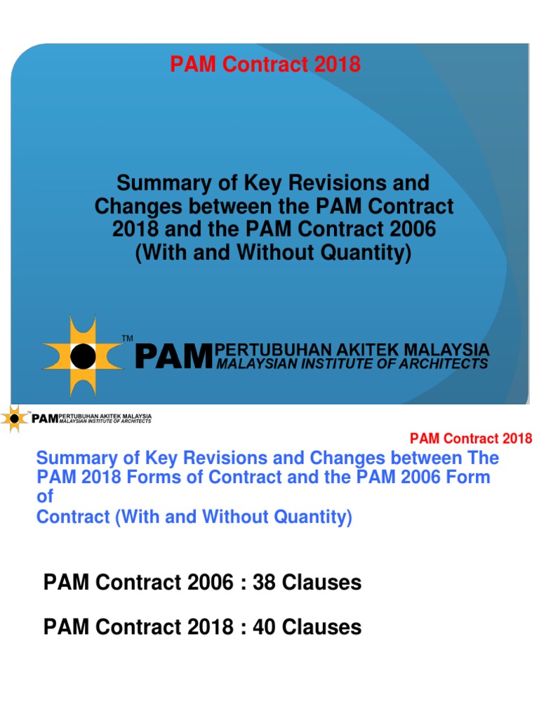 Summary Revision PAM Contract 2018 2006 | PDF | Adjudication | Taxes