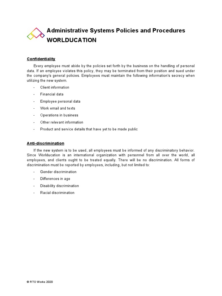 BSBOPS503 Administrative Systems Policies and Procedures | PDF