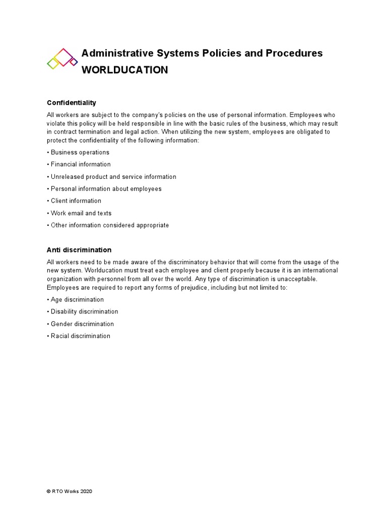 BSBOPS503 Administrative Systems Policies and Procedures - Mathew Lord | PDF | Career & Growth ...