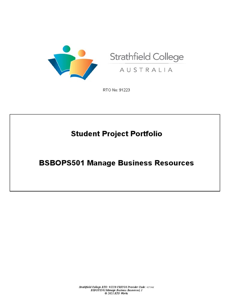 BSBOPS501 Student Project Portfolio | PDF | Performance Indicator | Policy