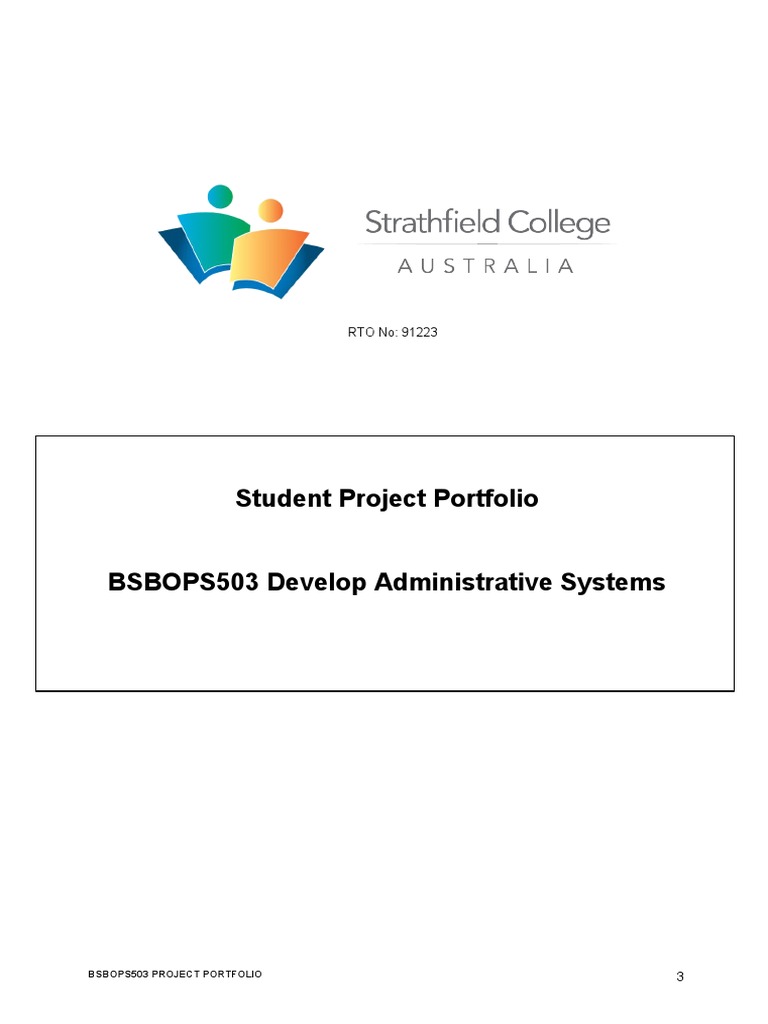 BSBOPS503 Student Project Portfolio-3 | PDF | Computer File | Implementation