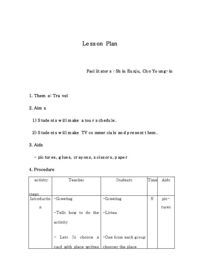 Travel-Themed Classroom Activities | PDF